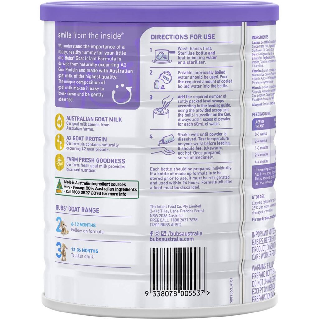 Bubs Goat Infant Formula 800g Online Only Best Price in Sri Lanka | Onex.lk