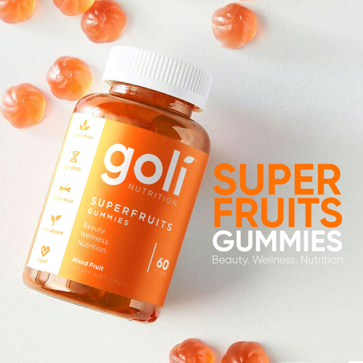 Goli Nutrition Superfruits Gummies - Mixed Fruit - 60 Gummies Best ...